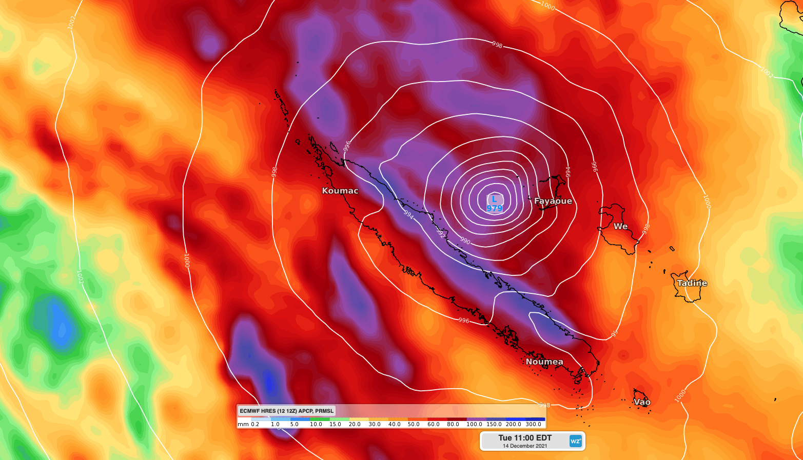Tropical Cyclone Ruby gaining strength in Coral Sea